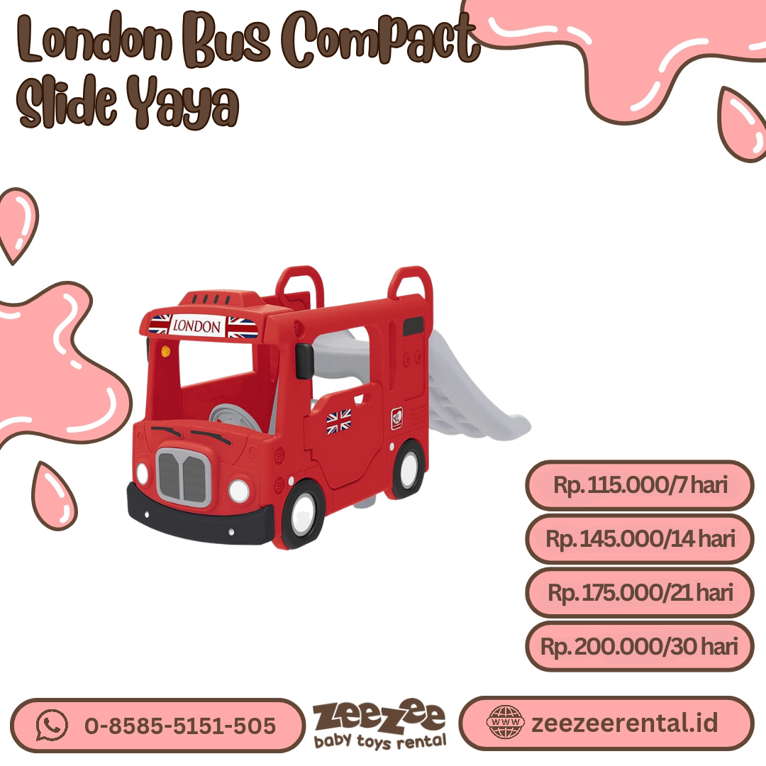 LONDON BUS COMPACT SLIDE YAYA di Zeezee Toys Rental adalah Rental Mainan Malang menyewakan ...